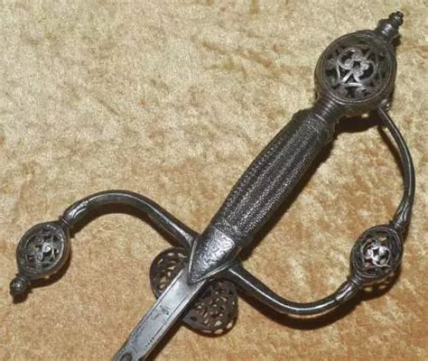 fine And Unique Chiseled European Rapier First Half 17th C In Swords