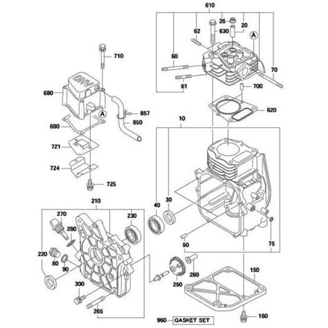 Crankcase Group Assembly For Robin Subaru Eh09 Engines Lands Engineers