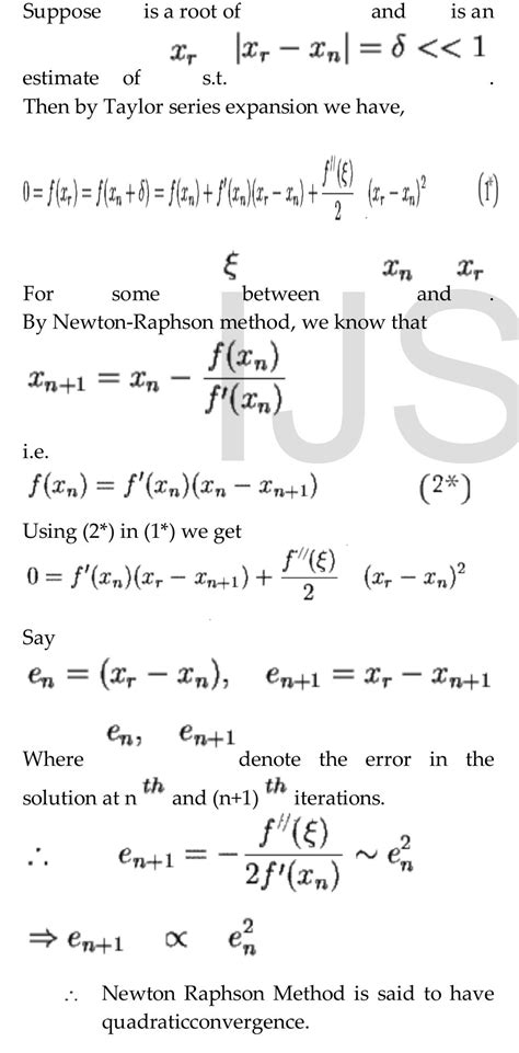 The Newton Raphson Method