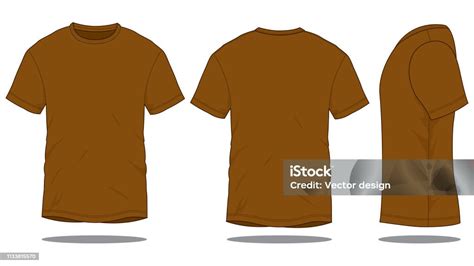 Brown Tshirt Vector For Template Stock Illustration Download Image