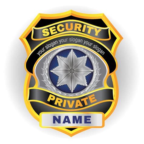 Private Security Badge Professional Emblem For Law Enforcement And