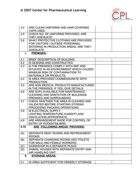Gmp Housekeeping Checklist At Jimmy Ashman Blog