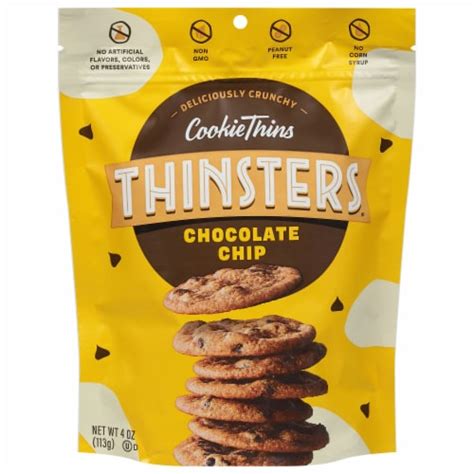 Thinsters Cookie Thins Chocolate Chip 12 Pk 4 Oz Kroger