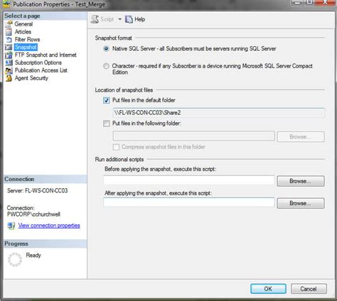 Changing Sql Server S Default Snapshot Folder For Replication