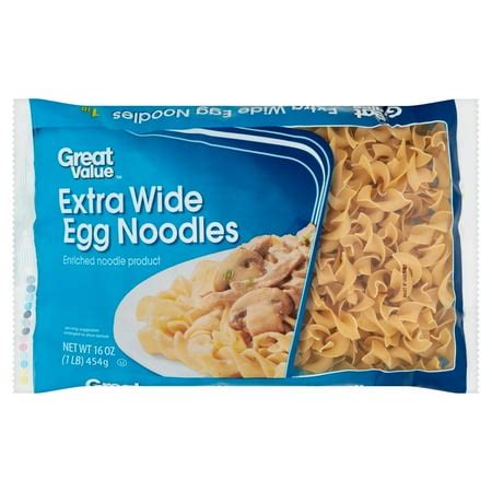 Great Value Extra Wide Egg Noodles 16 Oz