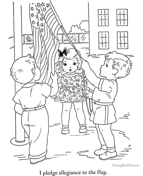 Pledge Of Allegiance Coloring Page At Free Printable