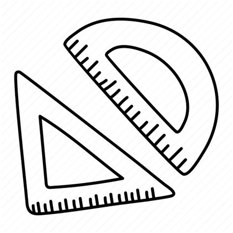 Geometry Mathematics Protractor Tools Math Icon Download On