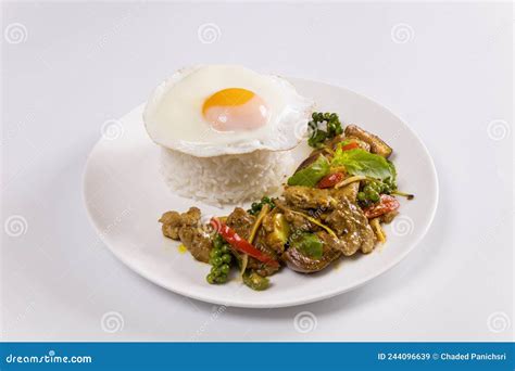 Thai Spicy Stir Fried Pad Cha Cha Imagem De Stock Imagem De Picante Alimentos 244096639