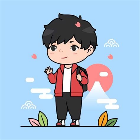 Download Cute Chibi Character Enjoys The Summer Sun Wallpapers Com