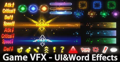 game vfx ui and word effect collection vfx particles unity asset store