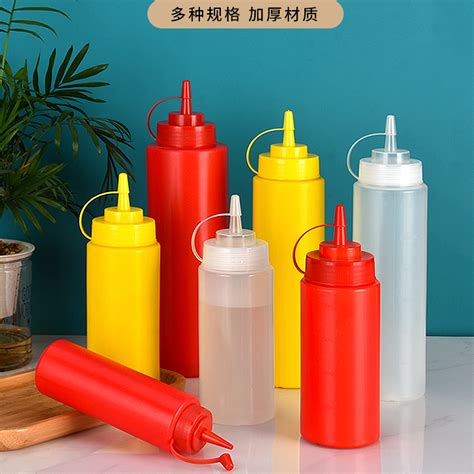 【3只】塑料酱汁瓶挤酱瓶裱花嘴番茄酱果酱沙拉酱挤压瓶挤壶中高 阿里巴巴