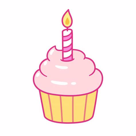 Cute Birthday Cupcake Clip Art Cute Birthday Cupcake Sublimation