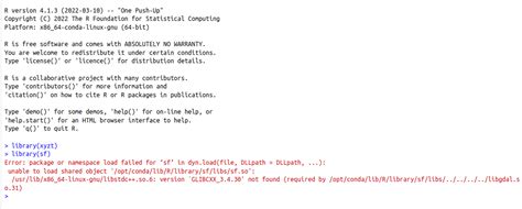 Unable To Load Shared Object Optcondalibrlibrarysflibssfso