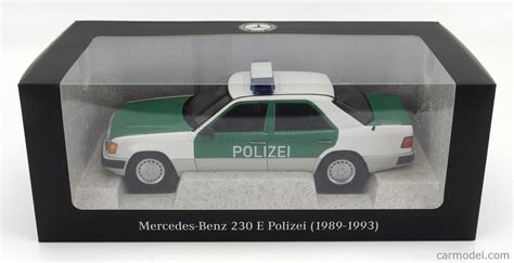 Norev B66040700 Scale 1 18 Mercedes Benz E Class 230e W124 Germany Polizei 1989 1993 White Green