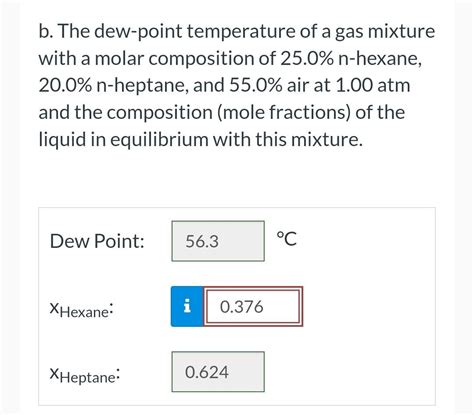 Solved A The Bubble Point Temperature Of A Liquid Mixture
