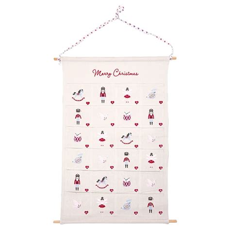 Textilní Adventní Kalendář Cindarella White Bella Rose