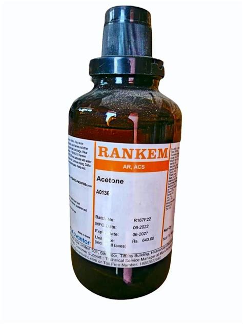 Rankem Acetone Solvent At ₹ 400 Bottle Of 500 Ml Ajmer Road Jaipur
