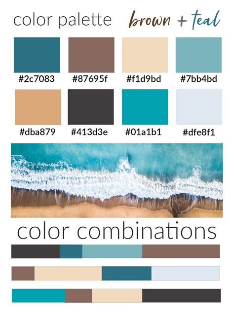Brown And Teal Color Palette With Color Codes Color Amazing Designs