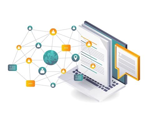 Premium Vector Connecting Computer Data For Information Networks