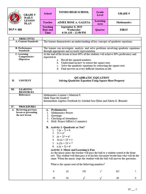 Solving Qe By Extracting The Square Roots Pdf Quadratic Equation Equations