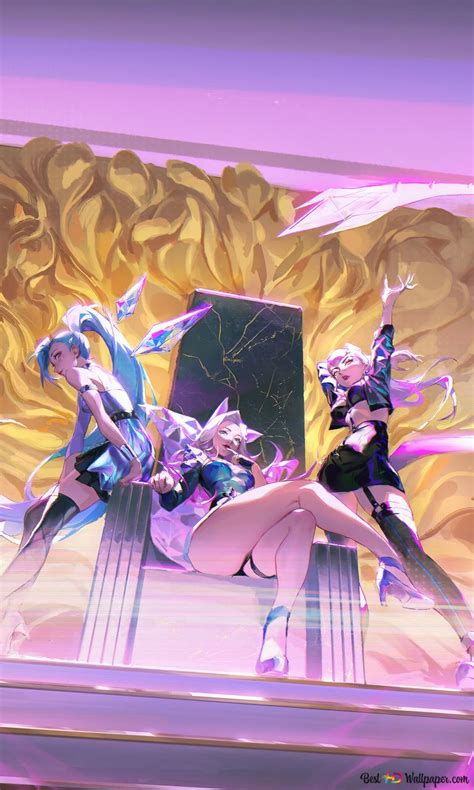 League Of Legends K Da Popstars All Out 4k Wallpaper Download