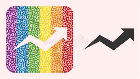 Piktogram För Lott Mosaikdiagram Med Växande Pildiagram För Lgbt Vektor