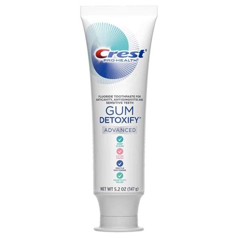 Toothpaste Crest 3d Gum Detoxify For Gingivitis Gingival Retraction