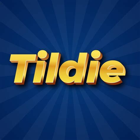 Premium Photo Tildie Text Effect Gold  Attractive Background Card