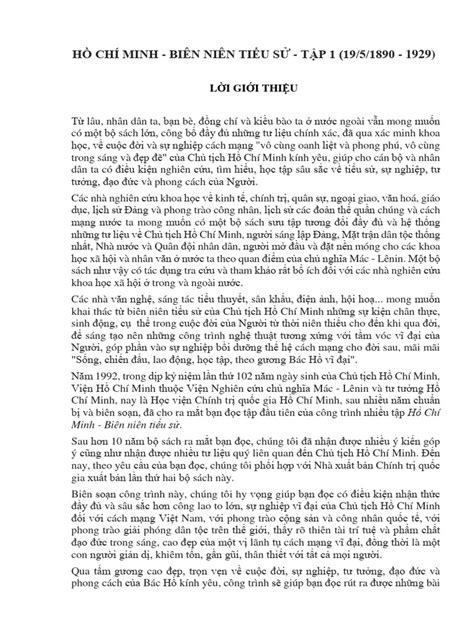 Ho Chi Minh Bien Nien Tieu Su Tap 1 19 5 1890 1929 Pdf