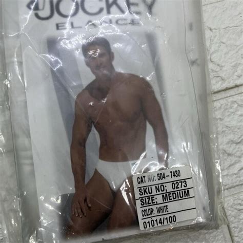 New Vintage 90s Jockey Elance Mens 100 Cotton White Gem