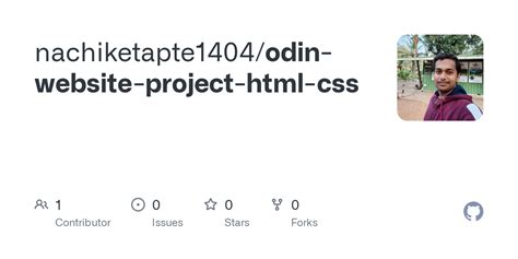 github nachiketapte1404 odin website project html css