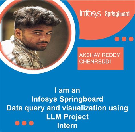 akshay reddy on linkedin internship infosysspringboard datascience datavisualization llm…