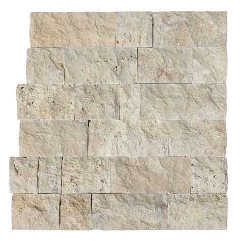 Ivory Light 6xfree Length Split Face Natural Travertine Wall Tile