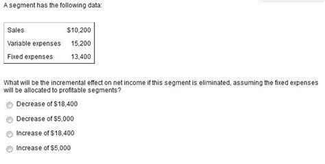 solved a segment has the following data sales variable