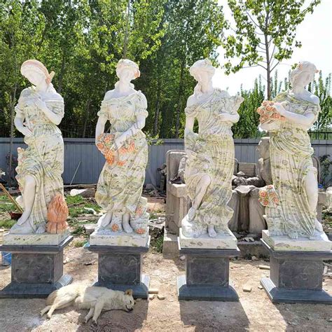 Outdoor Modern Marble Greek Garden Four Seasons Statues For Sale Mokk