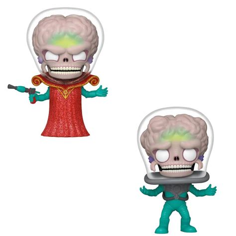 Funko Pop 2pack Mars Attacks Martian Ambassador And Martian Soldier Fu2