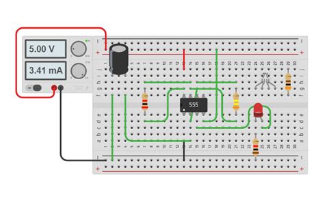 circuit design 555 timer tinkercad