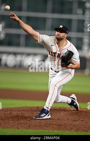Houston Astros Relief Pitcher Kendall Graveman 31 Throws A Circle