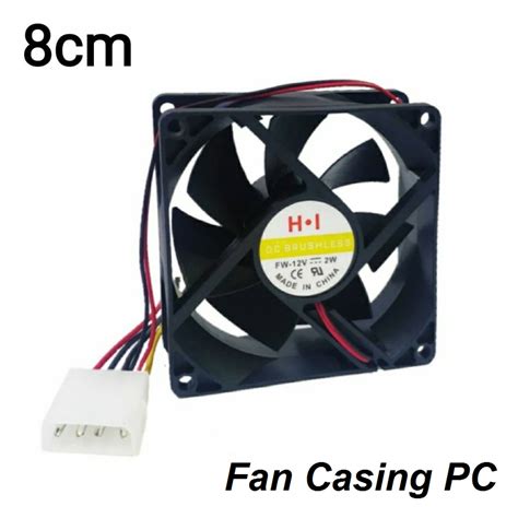 Jual Fan Cassing 8cm Kipas Casing Pc Cpu Hitam Shopee Indonesia