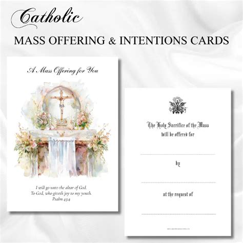 Catholic Mass Offering Intentions Remembrance Note Card Zazzle