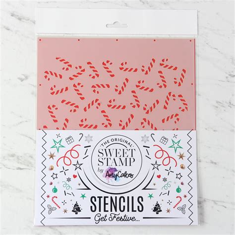 Candy Cane Stencil The Cake House