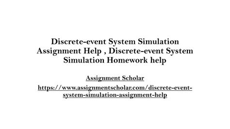 Ppt Discrete Event System Simulation Assignment Help Powerpoint