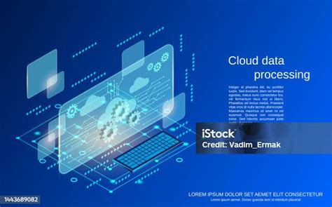 Cloud Data Processing Vector Concept Stock Illustration Download Image Now Analyzing Big