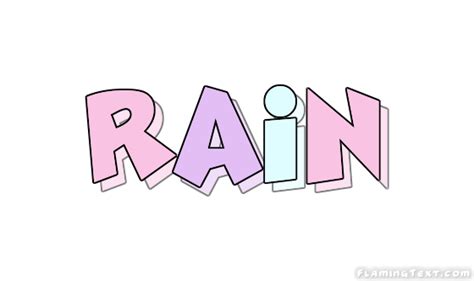 Rain Лого Бесплатный инструмент для дизайна имени от Flaming Text