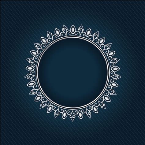 Premium Vector Beautiful Circular Gradient Silver Frame Design
