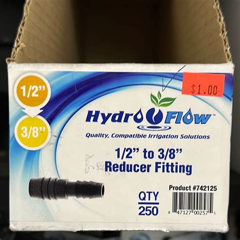 Hydroflow 1 2” To 3 8” Reducer Fitting Edenz Hydro