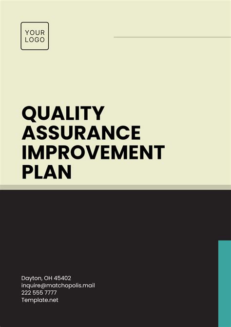 Free Quality Improvement Plan Template To Edit Online