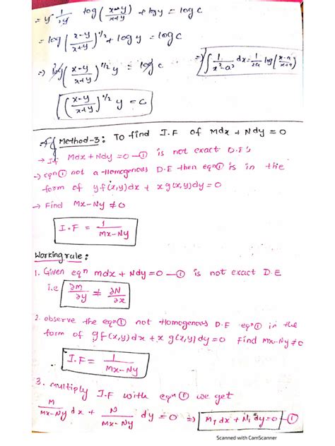 Maths Ode Andvc Incomplete Notes Pdf