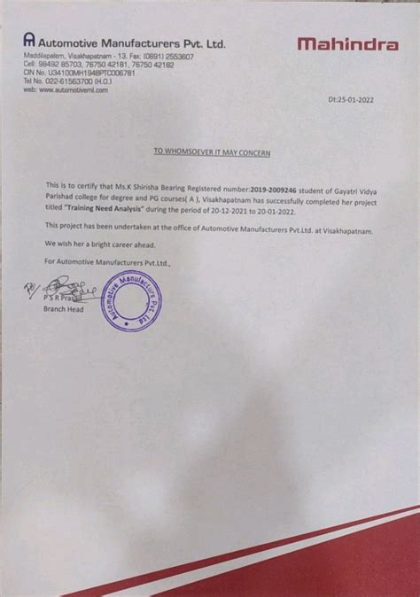 Shirisha K On Linkedin I Had Undergone 1 Month Internship Training At