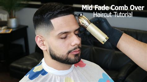 Mid Fade Comb Over Haircut Tutorial Youtube